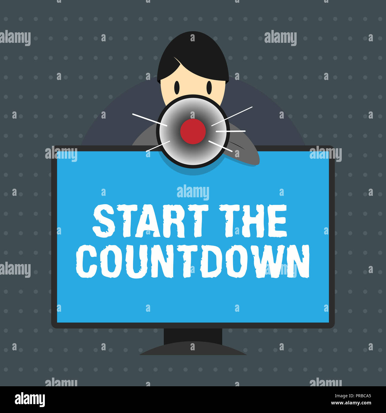 Text sign showing Start The Countdown. Conceptual photo Sequence of ...