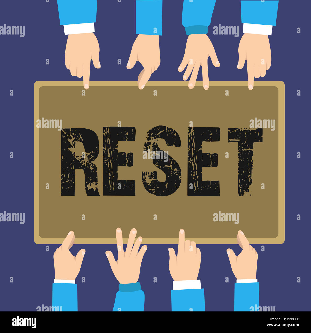 Handwriting text Reset. Concept meaning cause device return to its ...