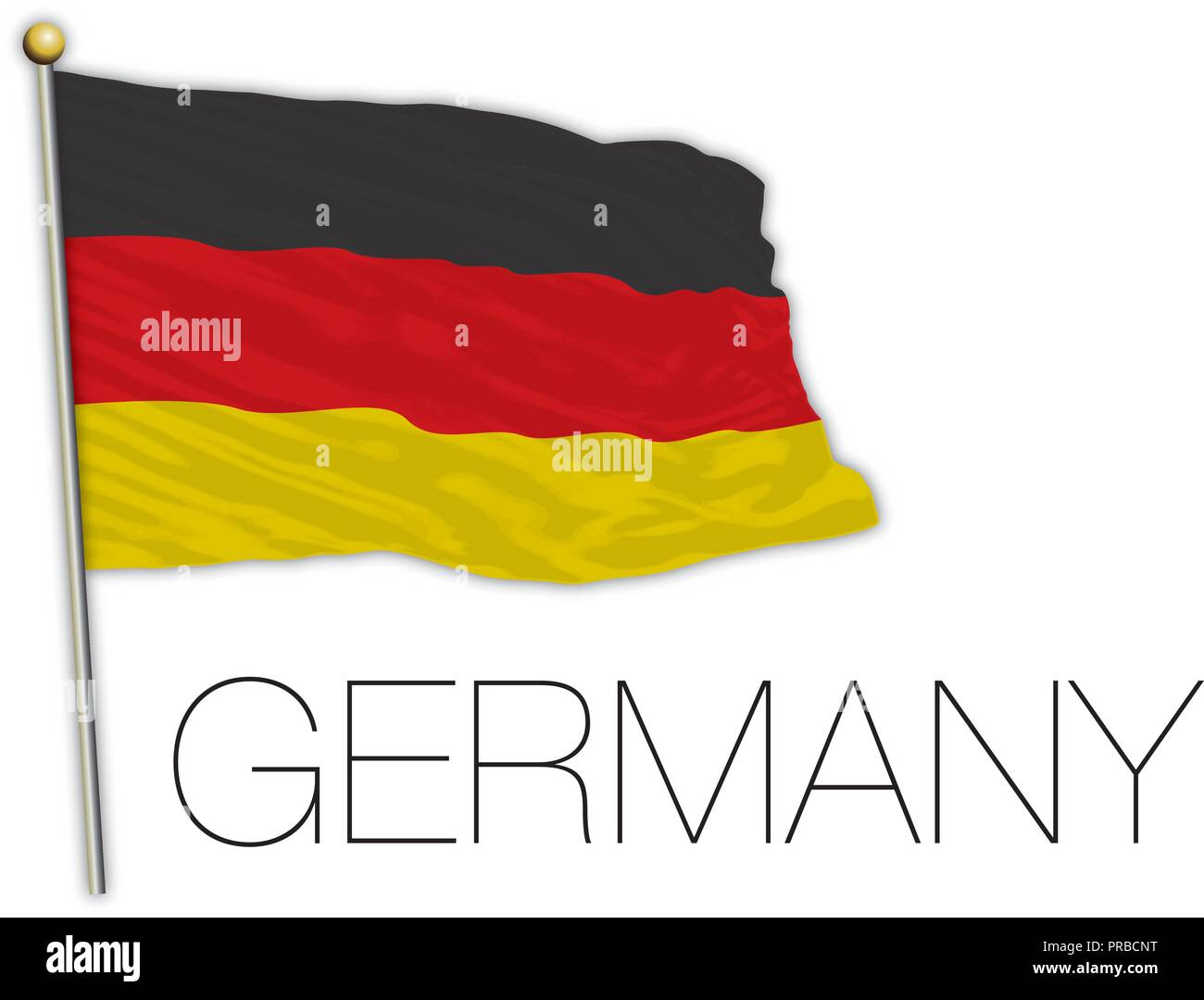 Germany Federal Republic flag, European Union, vector illustration ...