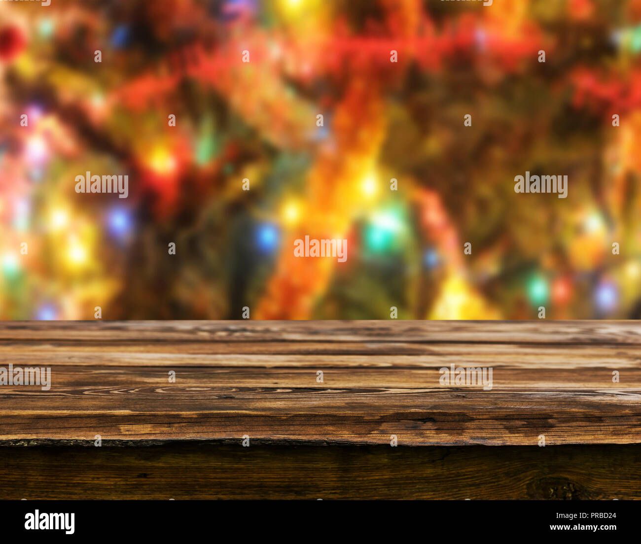 Empty christmas table background Stock Photo - Alamy