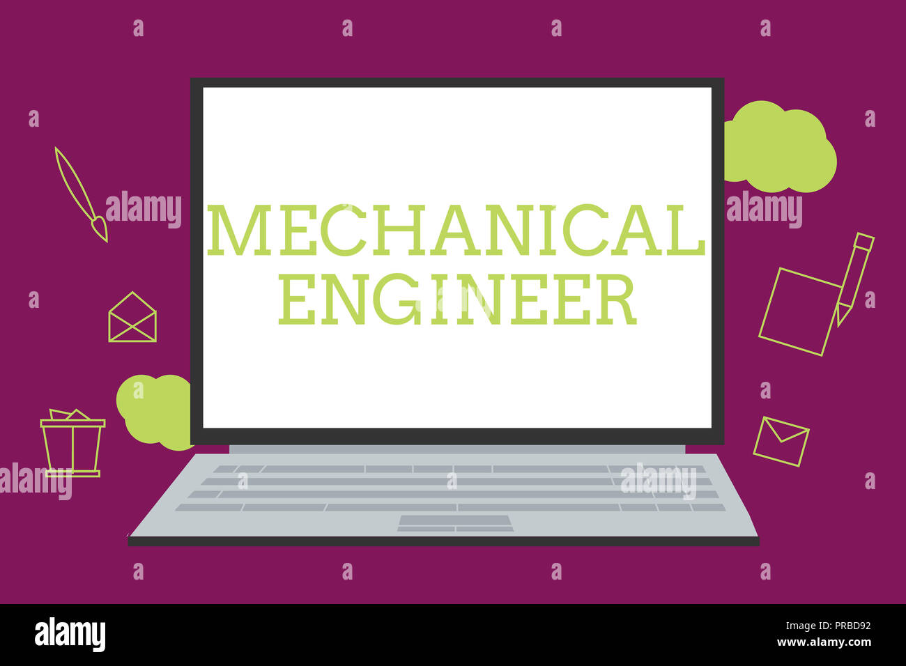 Handwriting text writing Mechanical Engineer. Concept meaning Applied ...