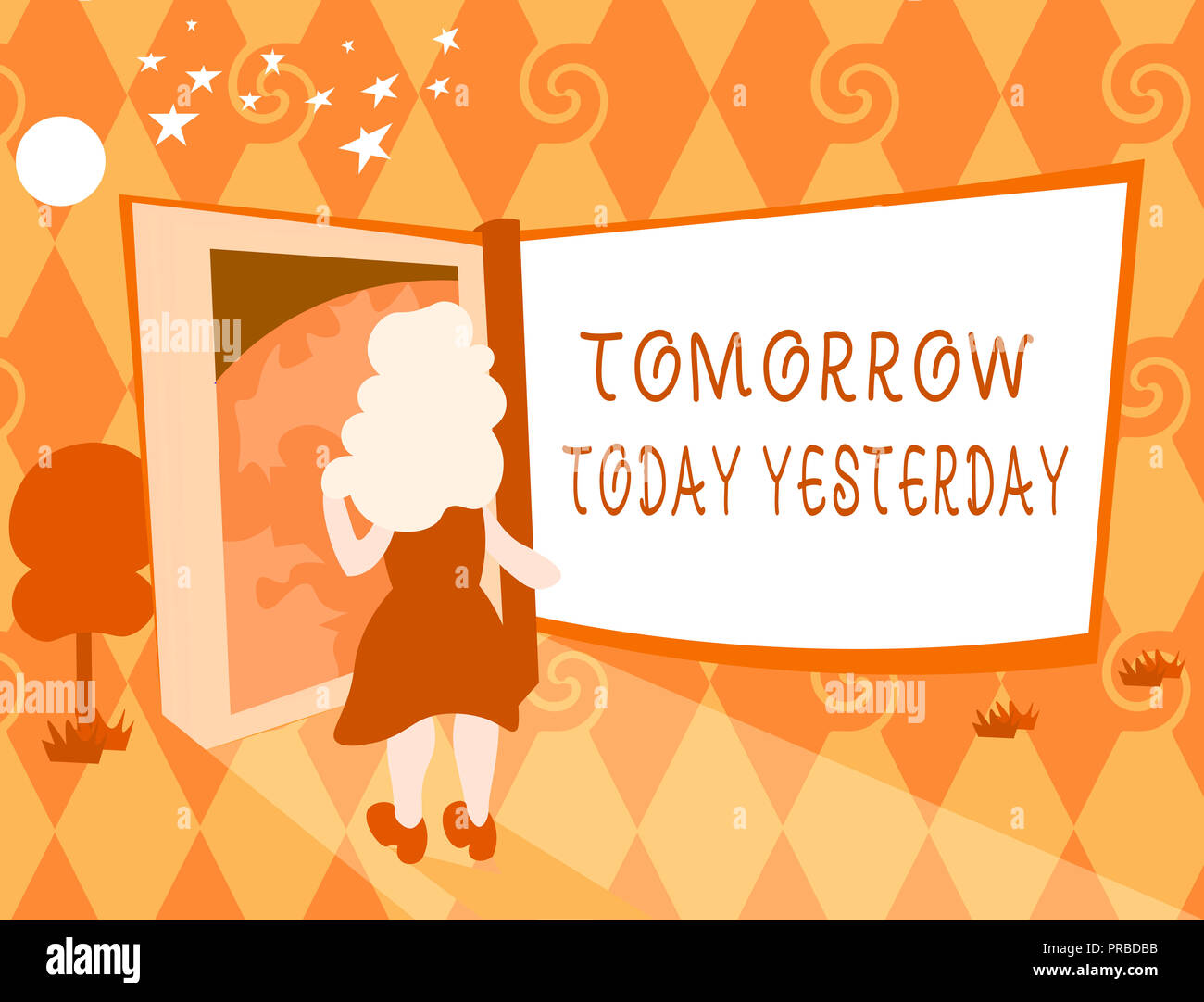 Word writing text Tomorrow Today Yesterday. Business concept for ...