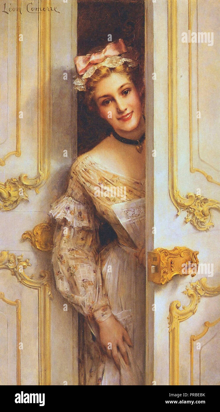 Comerre Léon François - the Pretty Maid Stock Photo - Alamy