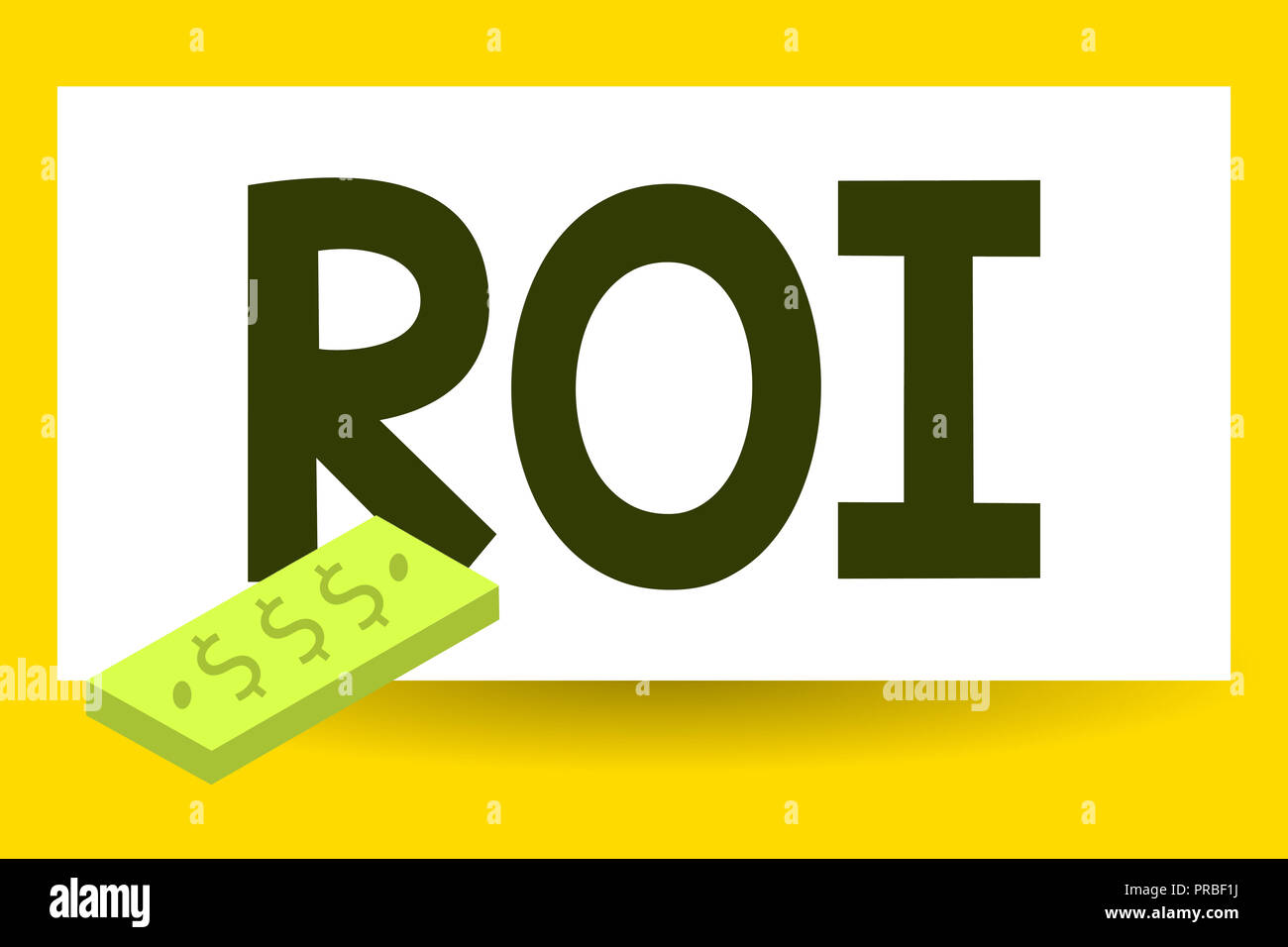Writing note showing Roi. Business photo showcasing Performance measure ...