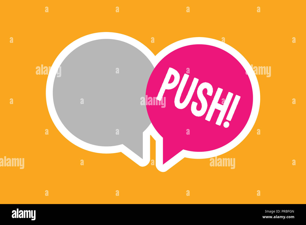 Text sign showing Push. Conceptual photo move forward by using force to ...