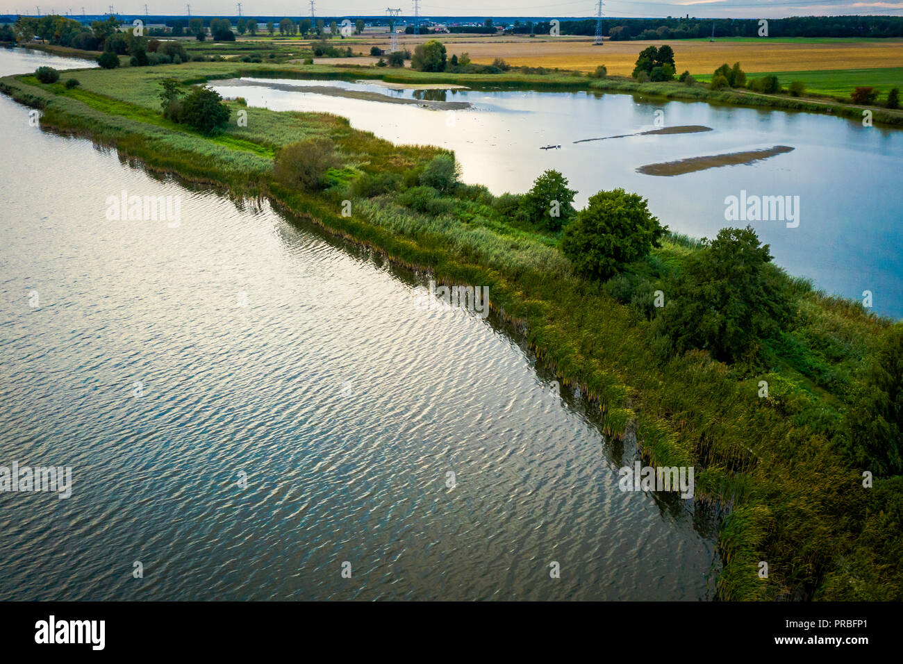Aerial view wetland ponds hi-res stock photography and images - Alamy