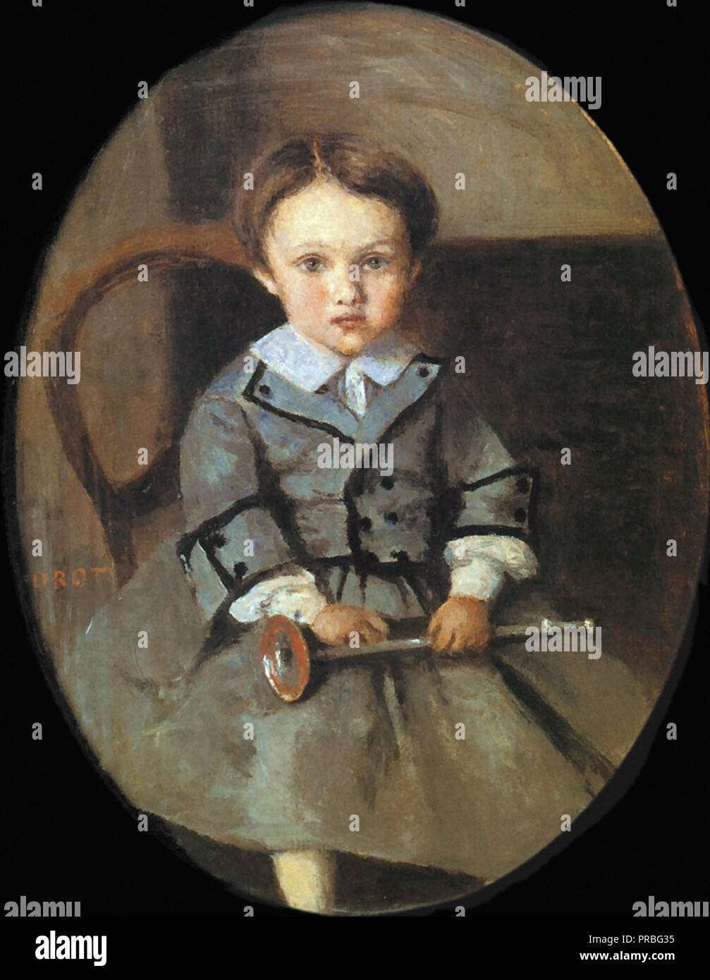 Corot Jean Baptiste Camille - Maurice Robert as a Child Stock Photo - Alamy