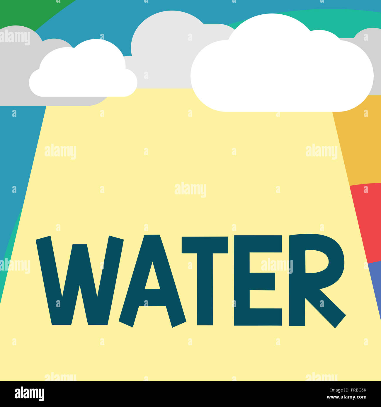 Text sign showing Water. Conceptual photo colourless transparent ...