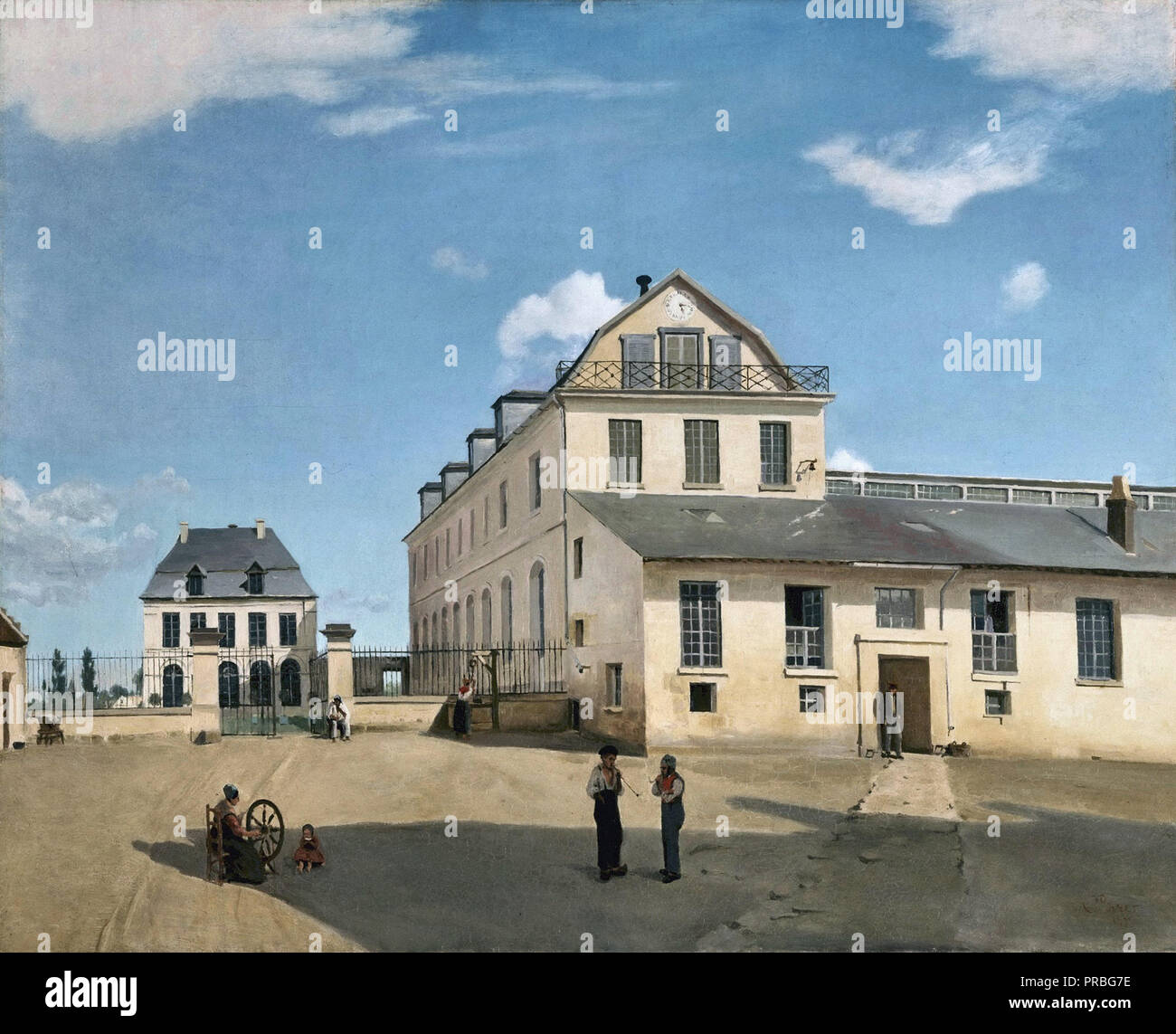Corot Jean Baptiste Camille - Soissons - House and Factory of Mr. Henry ...