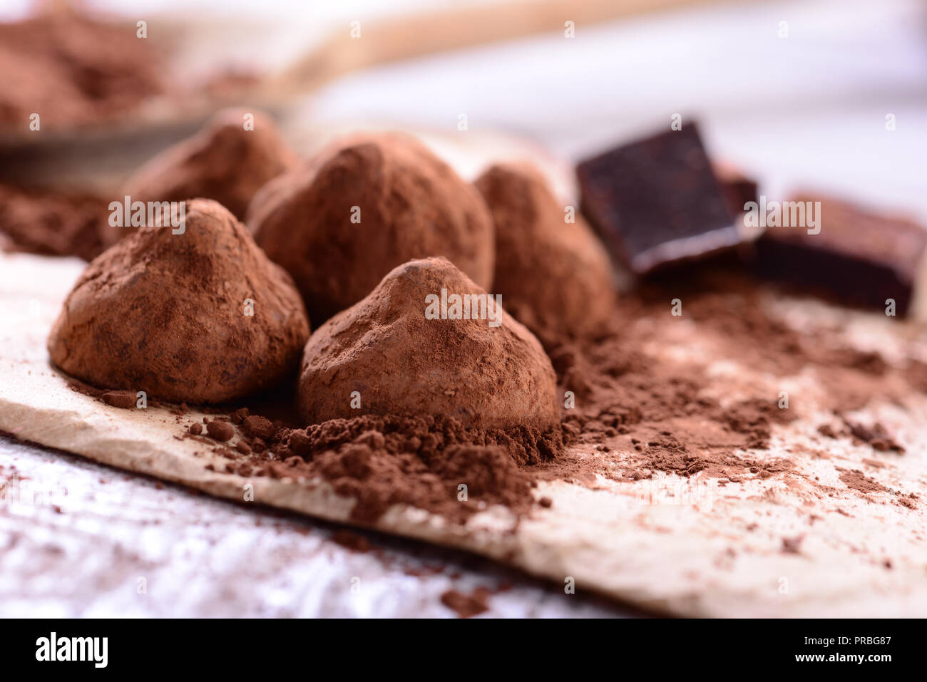 Chocolate candy - belgian truffles Stock Photo - Alamy