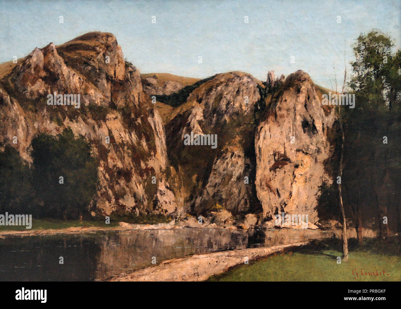 Courbet Gustave - La Meuse a Freyr Stock Photo - Alamy
