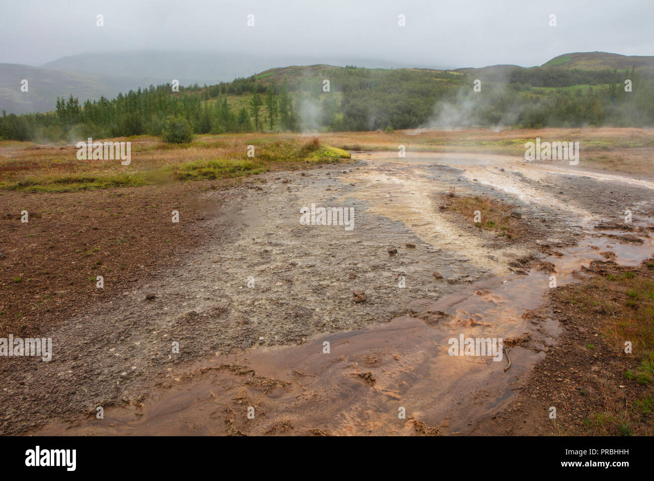 Geothermal landscape at Geysir, Iceland Stock Photo - Alamy