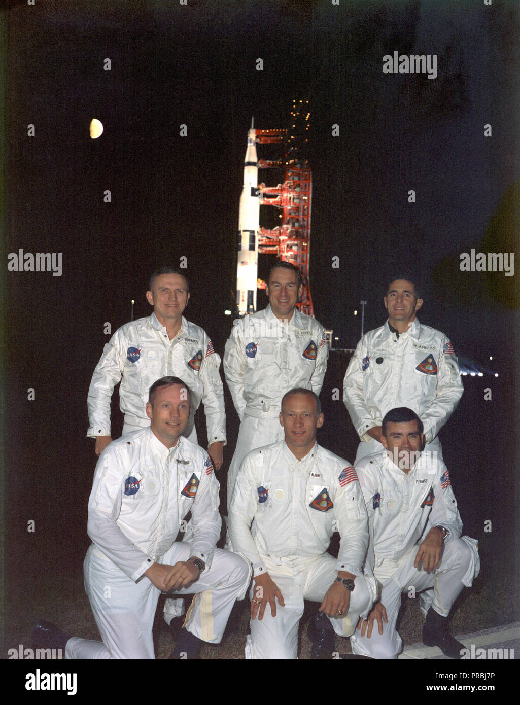 View of the Apollo 8 primary and backup crew portrait with the ...