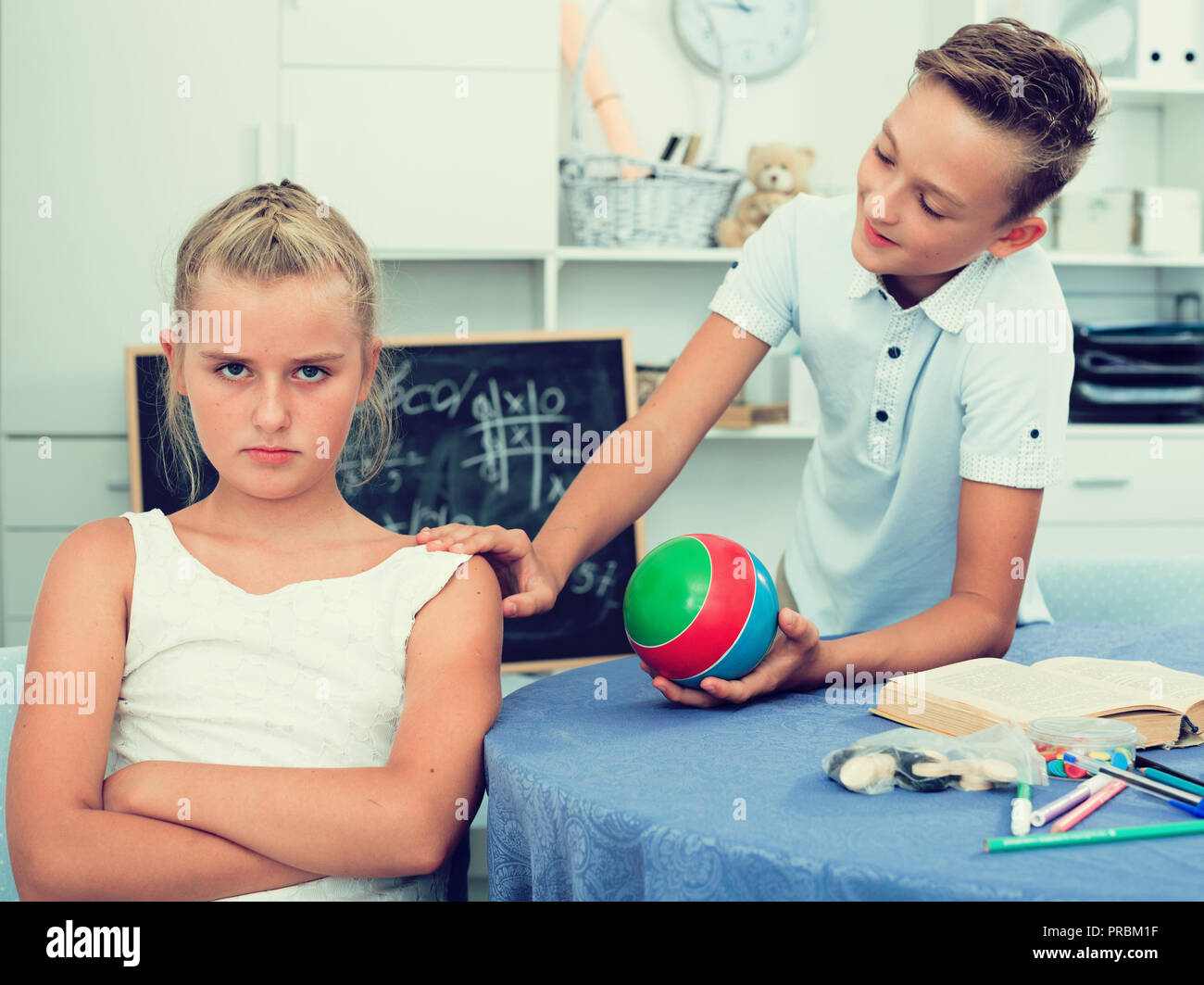 Apologizing kids hi-res stock photography and images - Alamy