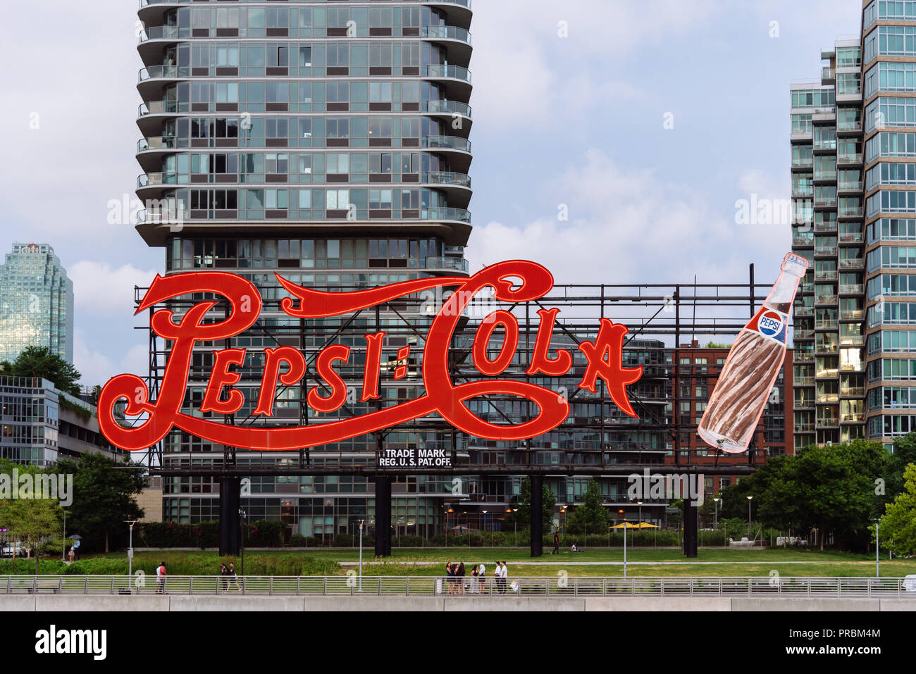 New York City, USA - June 23, 2018: The famous Pepsi Cola sign at ...