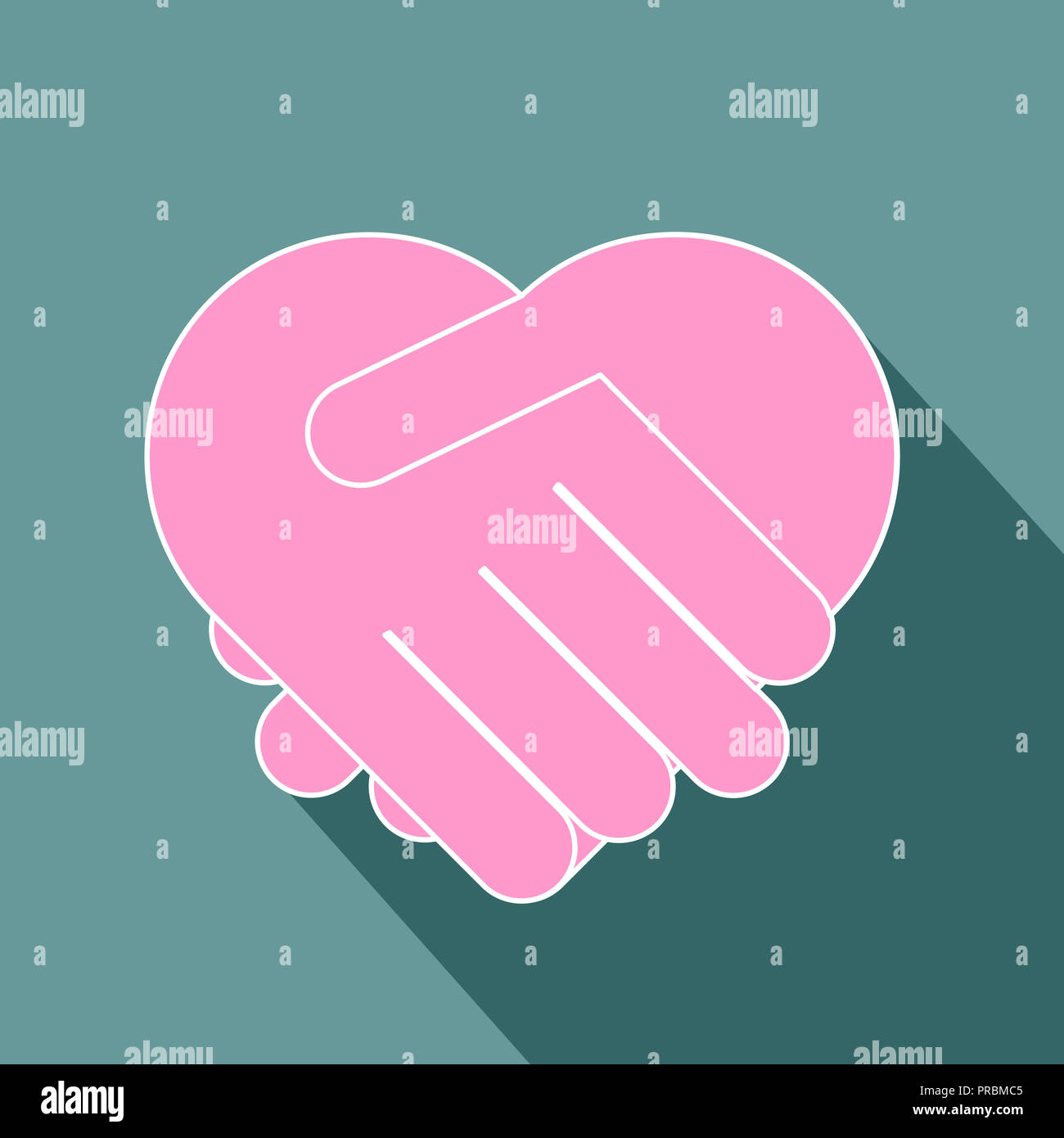 Hands shaking forming heart Stock Photo - Alamy