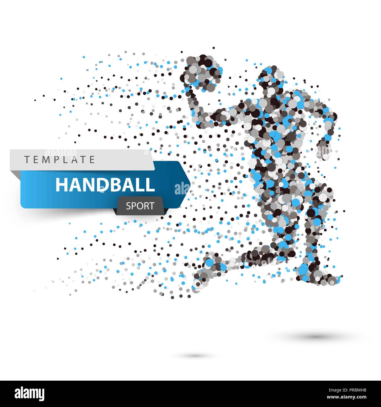 Handball dot illustration on the white background Stock Vector Image ...