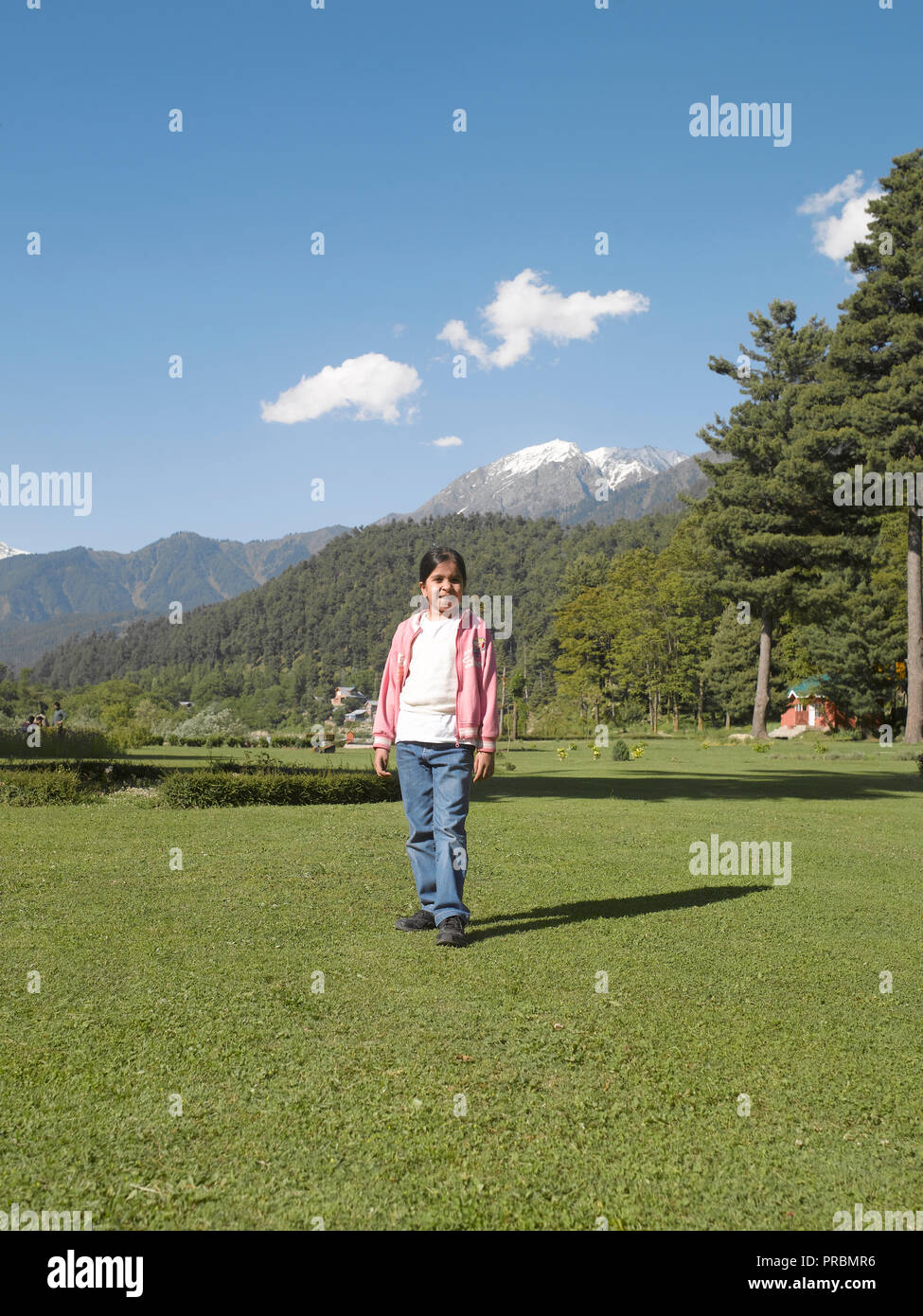 YOUNG INDIAN GIRL, INDIRA GANDHI PARK, PAHALGAM, KASHMIR, INDIA, ASIA ...