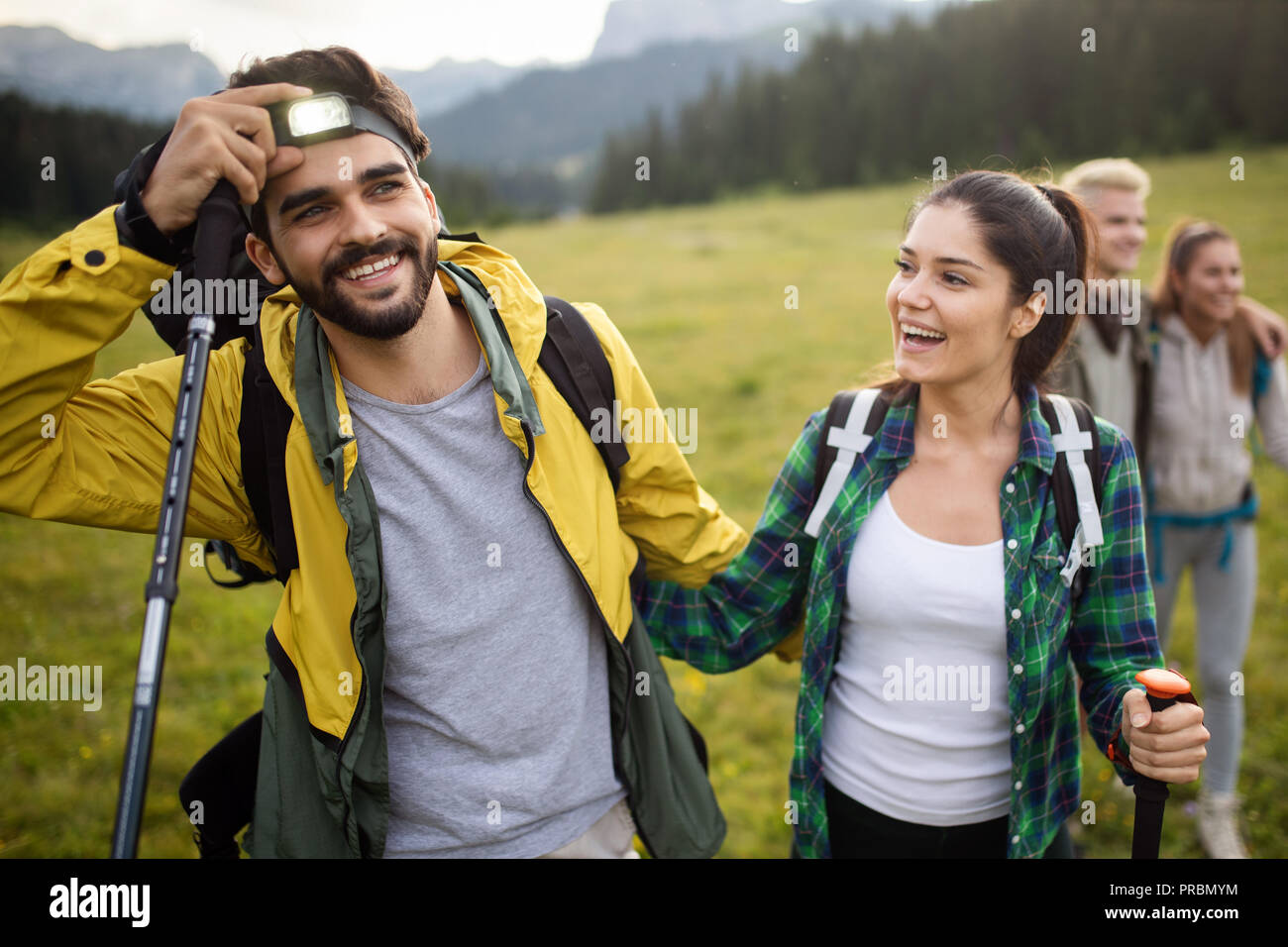 Young female backpackers hi-res stock photography and images - Alamy