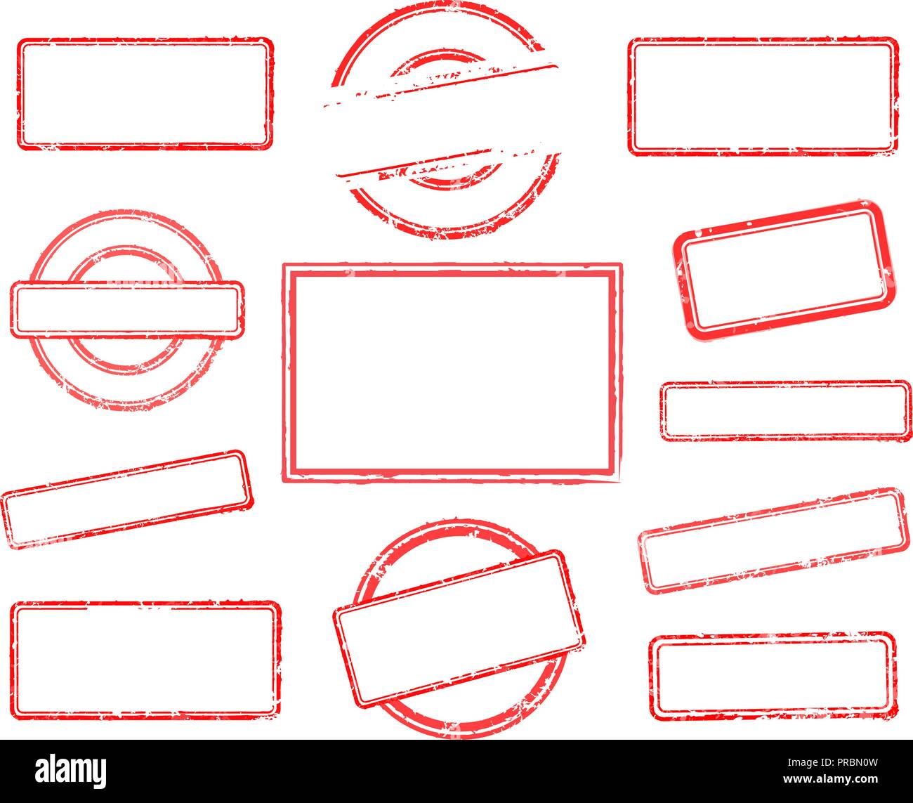 Set of empty rubber stamps Stock Vector Image & Art - Alamy