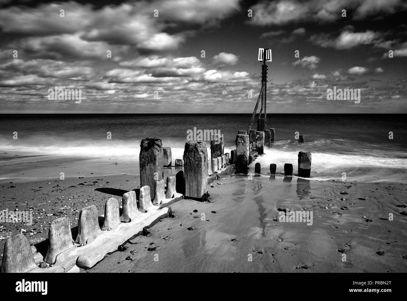 The North Sea in slow motion, Eccles, Norfolk, UK Stock Photo - Alamy