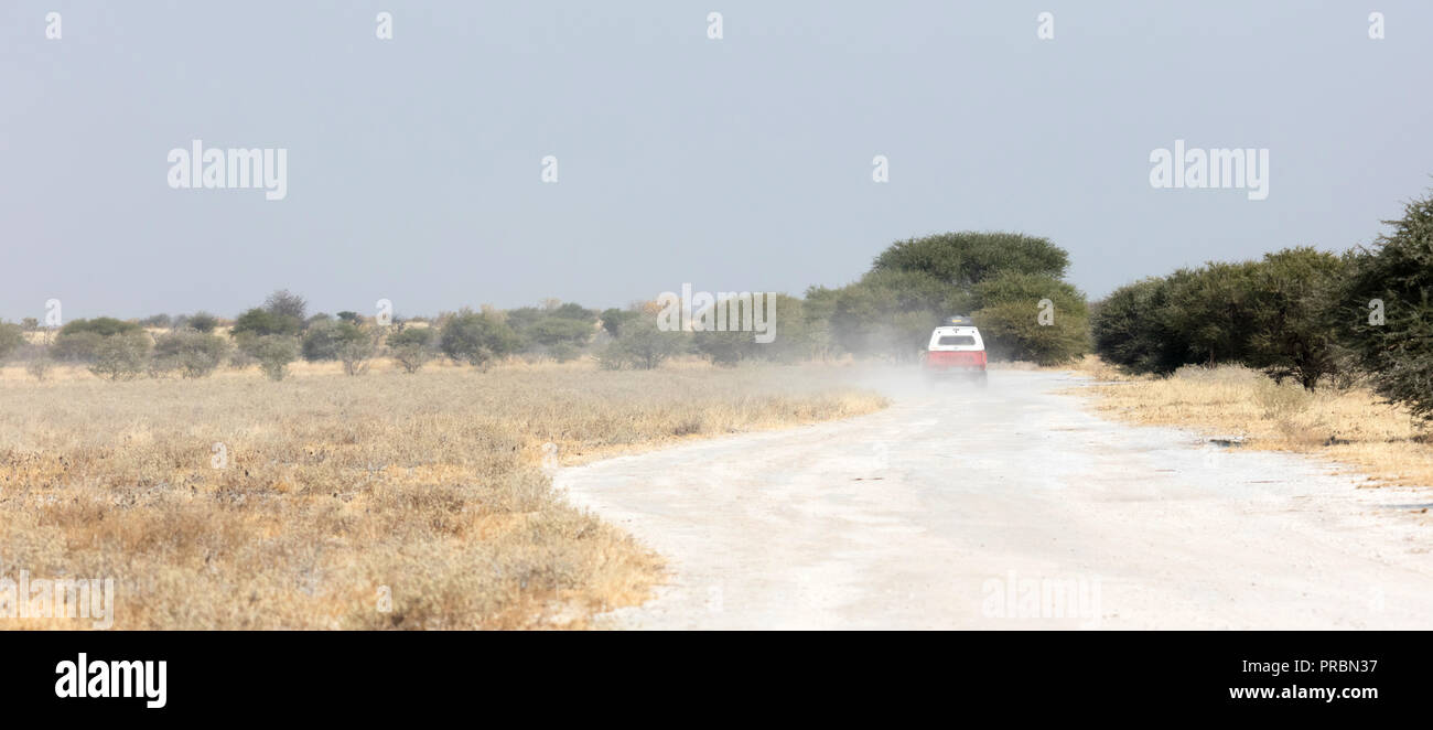 4x4 Vehicle in the Kalahari desert, Botswana Stock Photo - Alamy