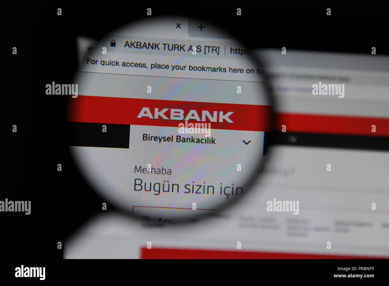 The AKbank website Stock Photo - Alamy