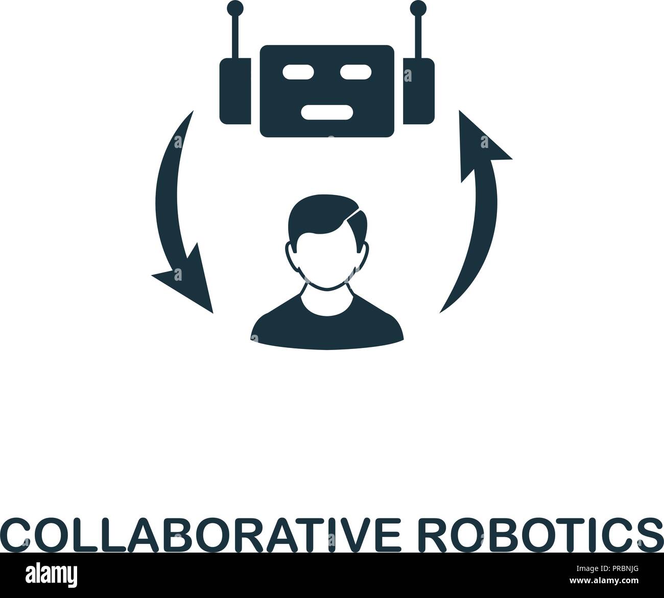 Collaborative Robotics icon. Simple style design from industry 4.0 ...