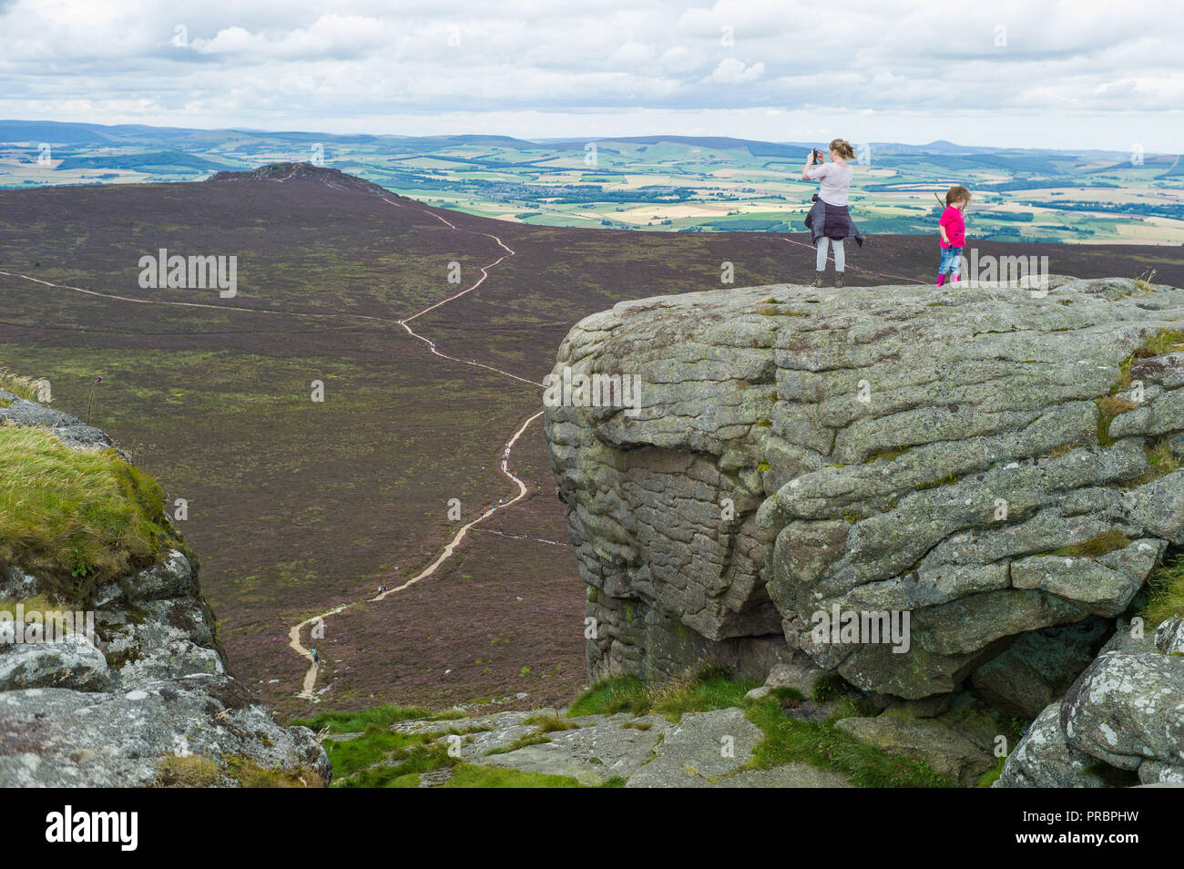 Bennachie Aberdeenshire Scotland, Path between Oxen Craig and Mither ...