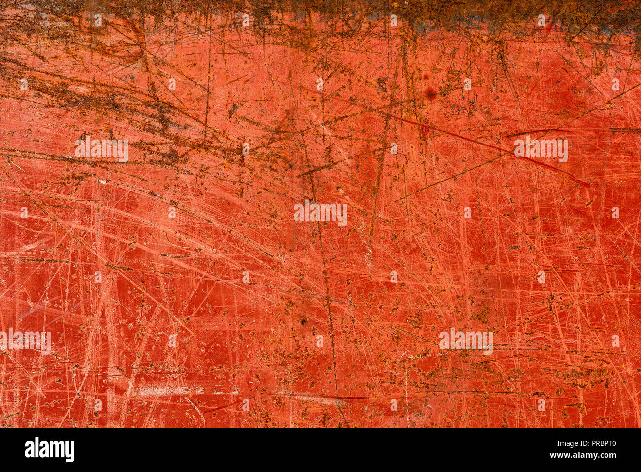 Red painted rusty sheet metal Stock Photo - Alamy