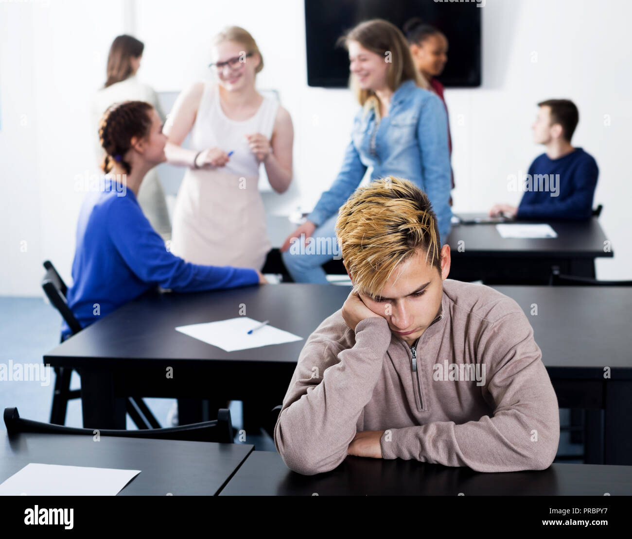 Shy boy girls hi-res stock photography and images - Alamy