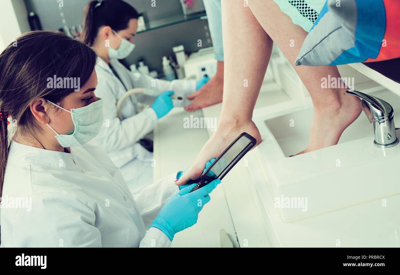 Buffing toenails hi-res stock photography and images - Alamy