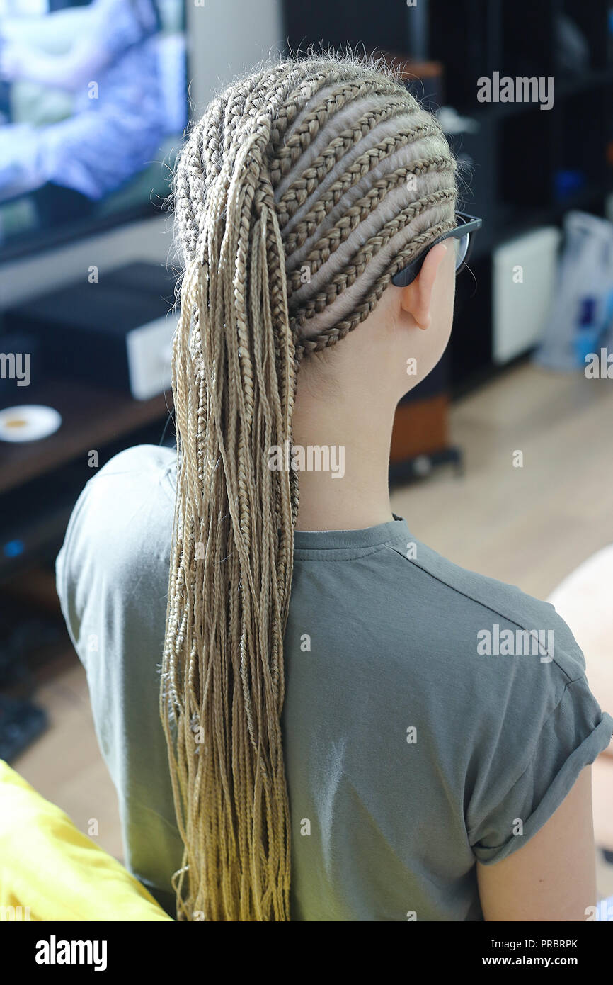 Plaits braids african hi-res stock photography and images - Alamy
