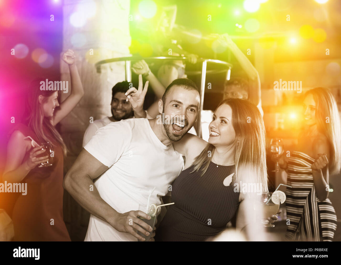 Couple Hugging In Nightclub High Resolution Stock Photography and ...