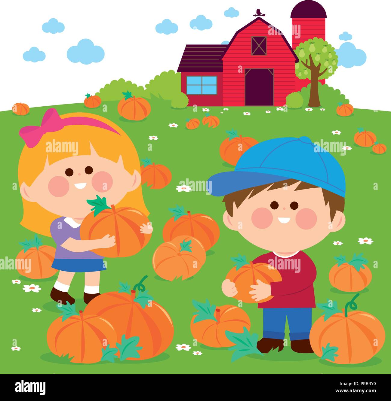 Cartoon Pumpkin Patch