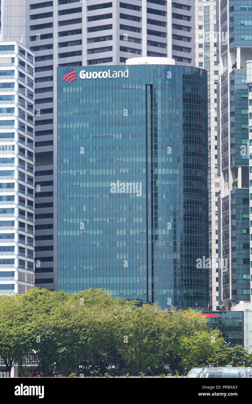 Architecture design of Guoco Land. Logo and signage on top left of the ...