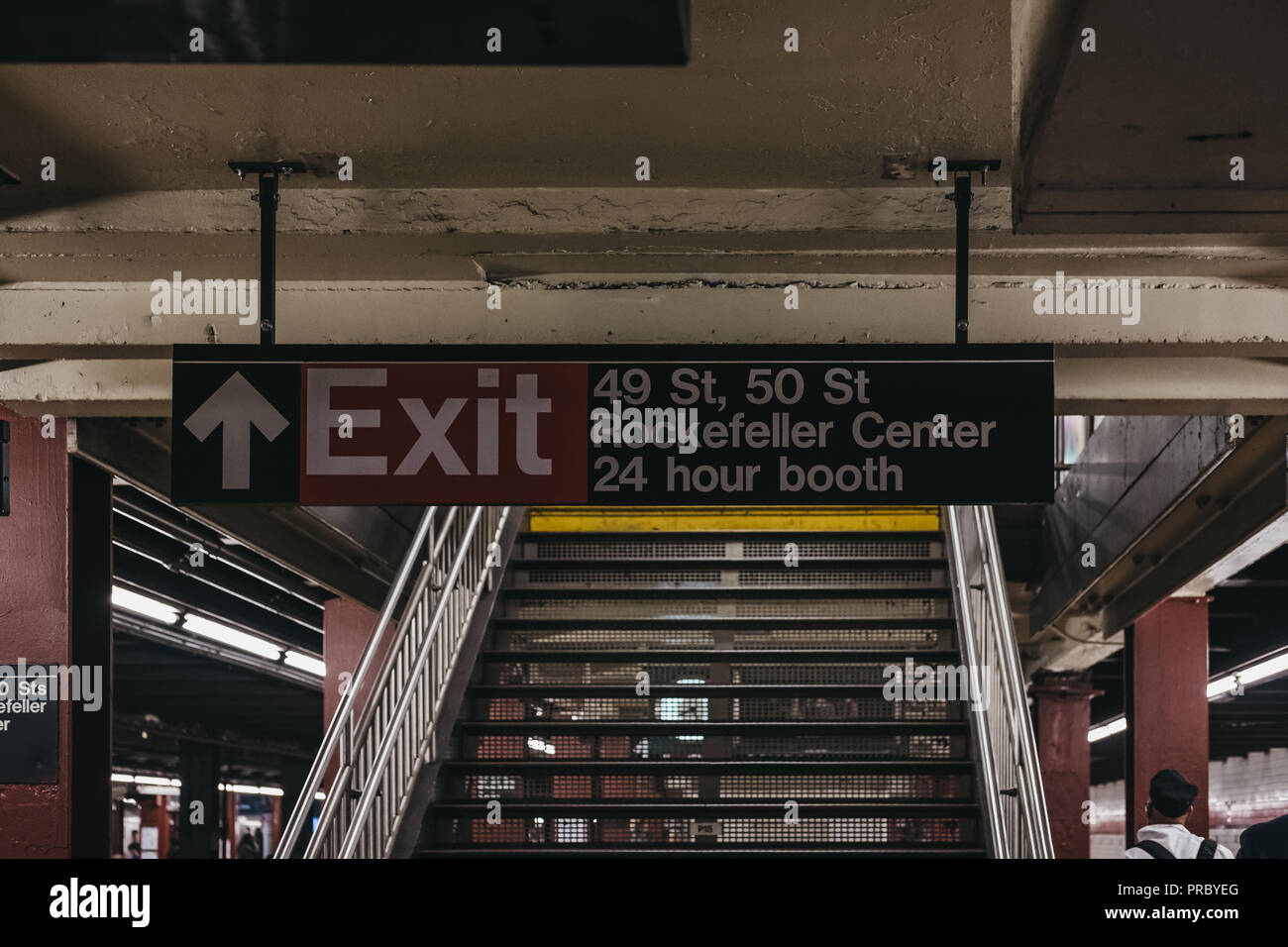 Nyc, street sign, subway exit hi-res stock photography and images - Alamy