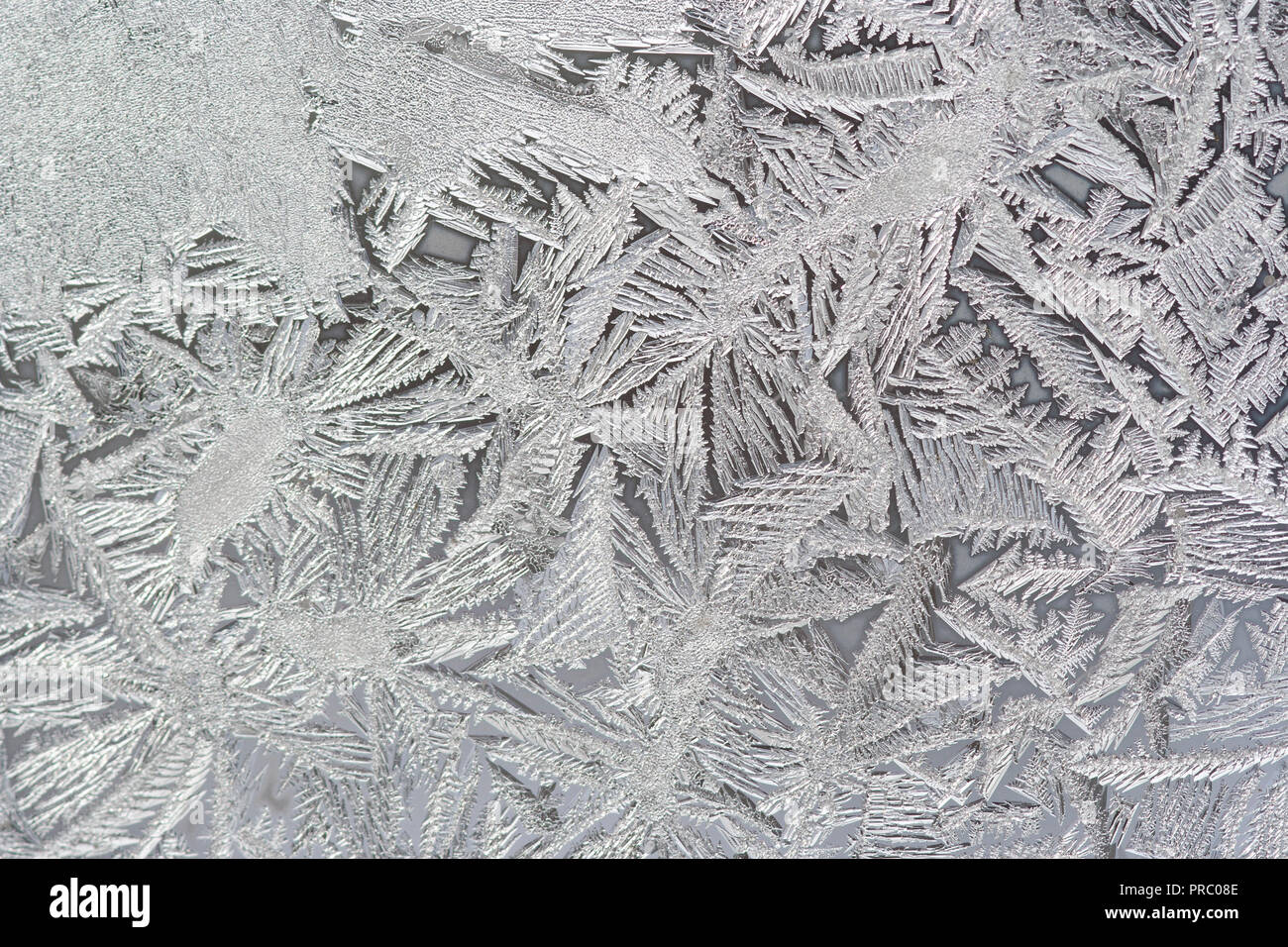 Abstract detail of the frost flower on the window Stock Photo - Alamy