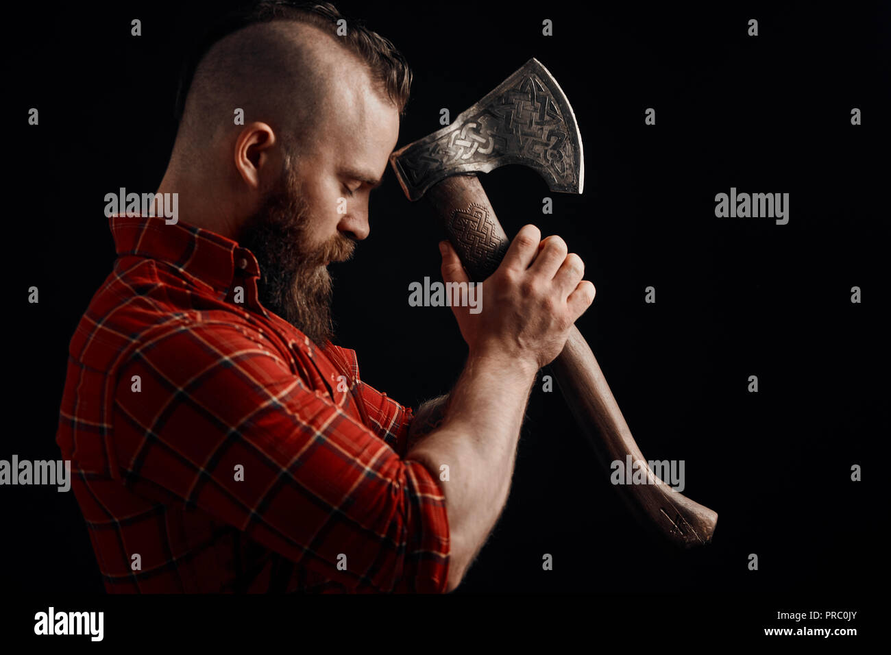 Side view hipster axe hi-res stock photography and images - Alamy