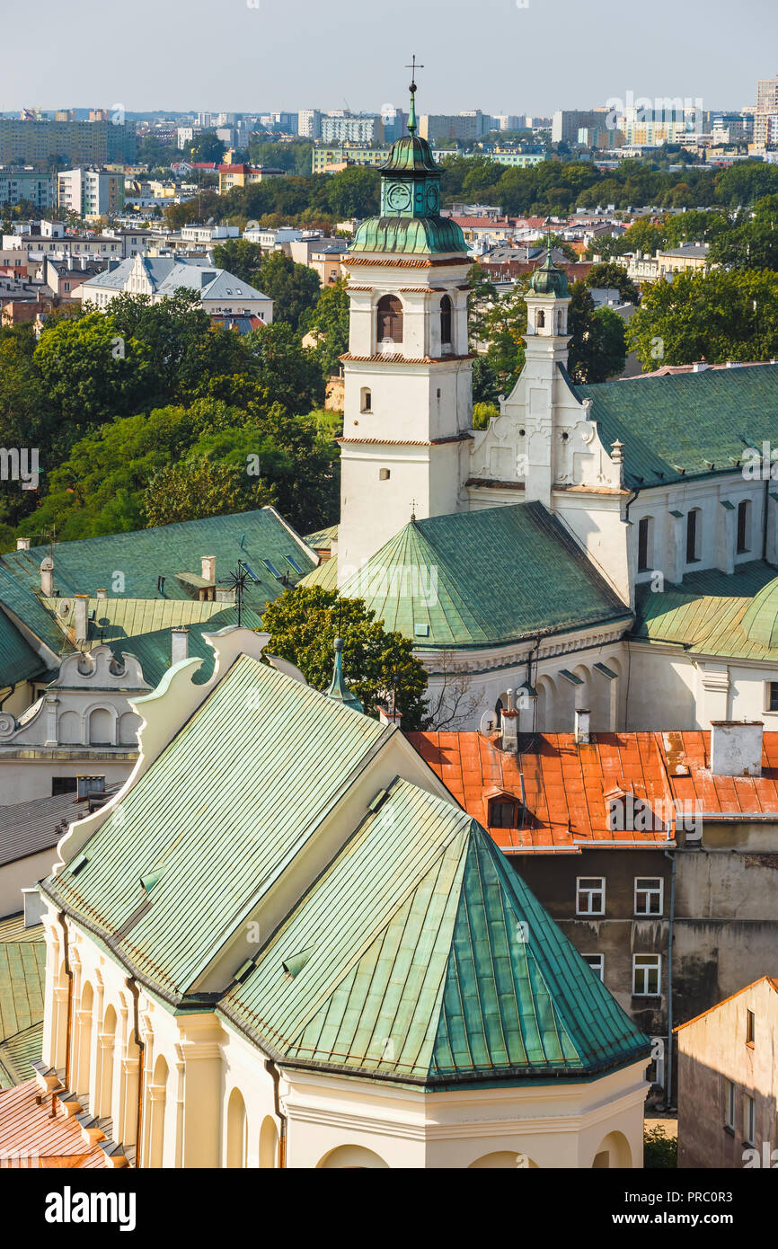 Aerial view of the historic center of Lublin, Poland Stock Photo - Alamy
