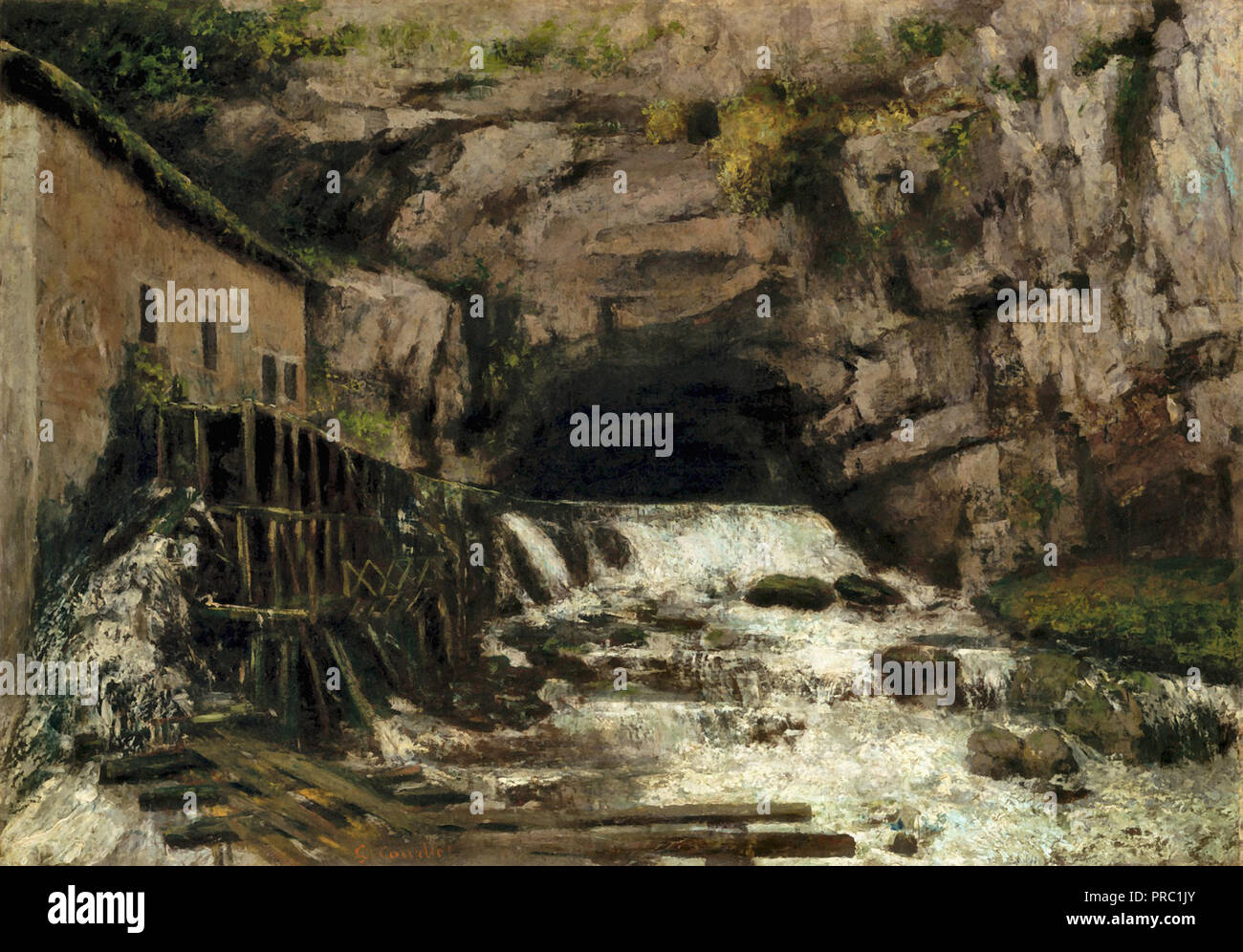 Courbet Gustave - the Source of the Loue 3 Stock Photo - Alamy