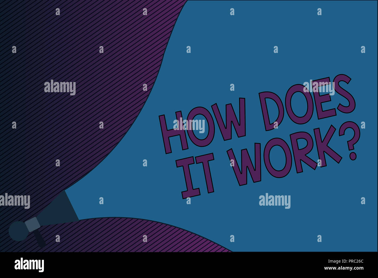 Text sign showing How Does It Work question. Conceptual photo Asking on ...