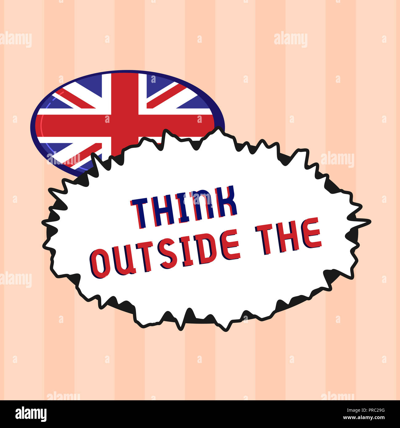 Text sign showing Think Outside The. Conceptual photo Creative Thinking ...