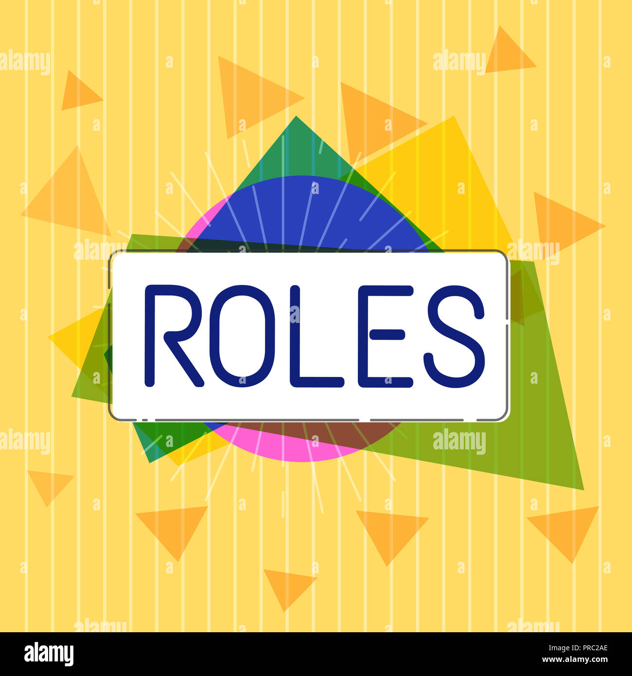 Handwriting text Roles. Concept meaning part played by person thing in ...