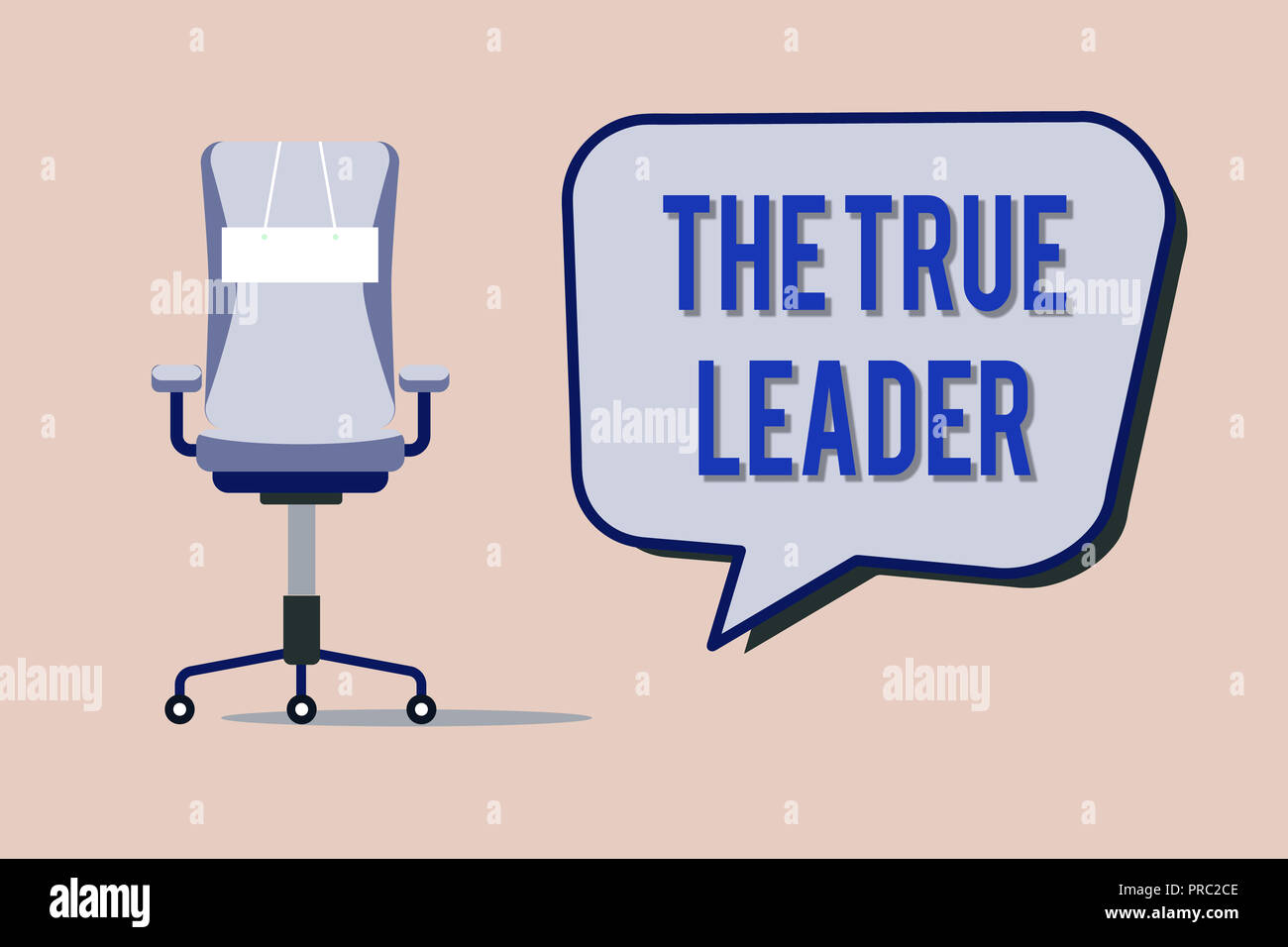 Text sign showing The True Leader. Conceptual photo one that move and ...