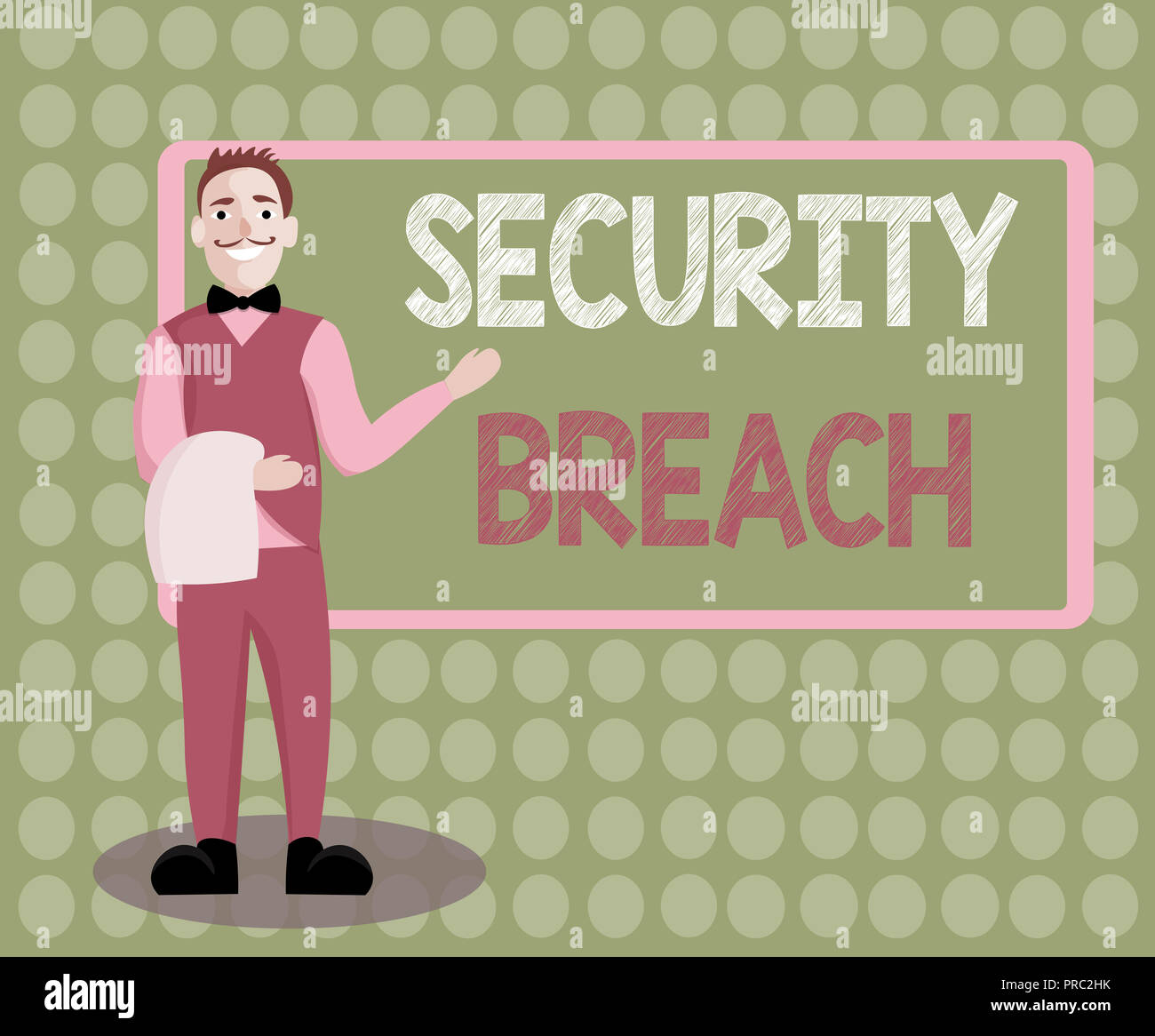 Handwriting text writing Security Breach. Concept meaning incident that ...