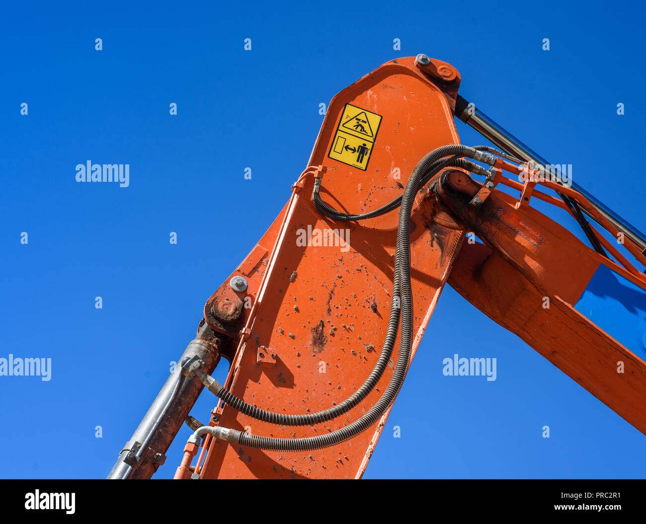 Close detail of a part of a mechanical digger Stock Photo - Alamy