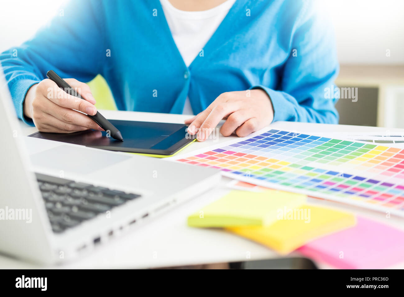 interior design or graphic designer renovation and technology concept ...