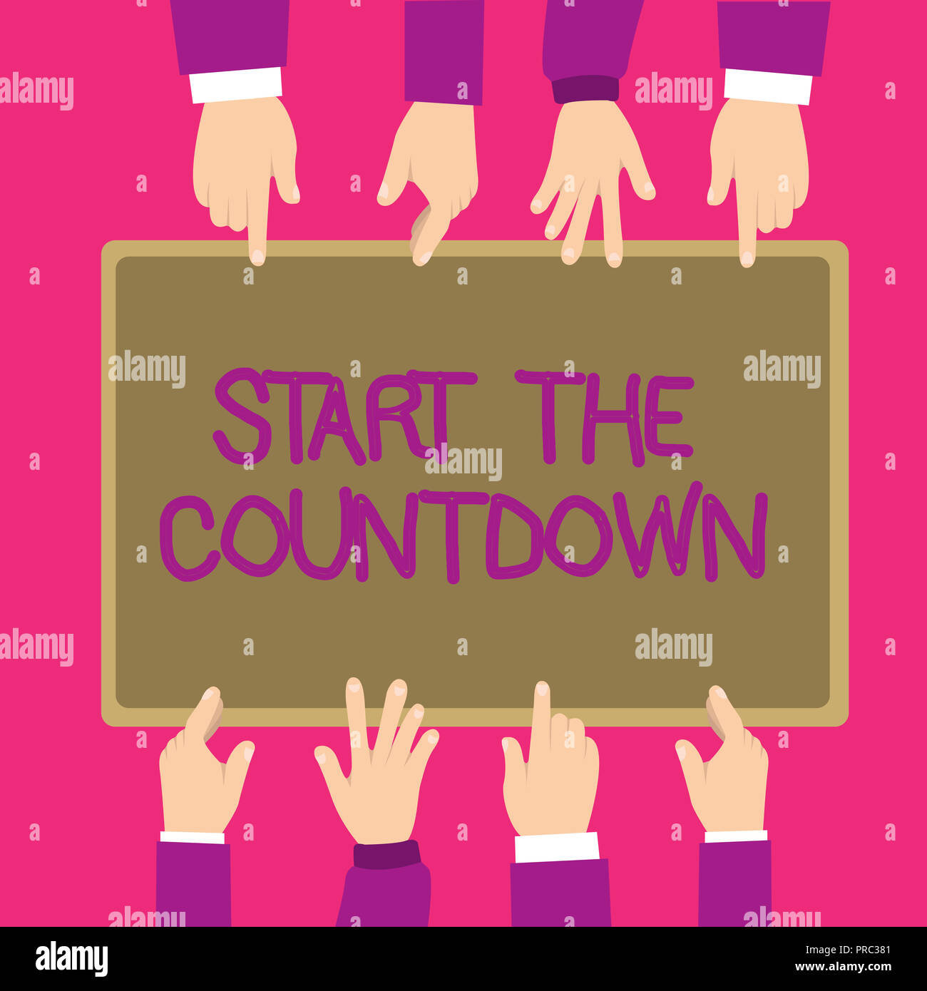 Text sign showing Start The Countdown. Conceptual photo Sequence of ...