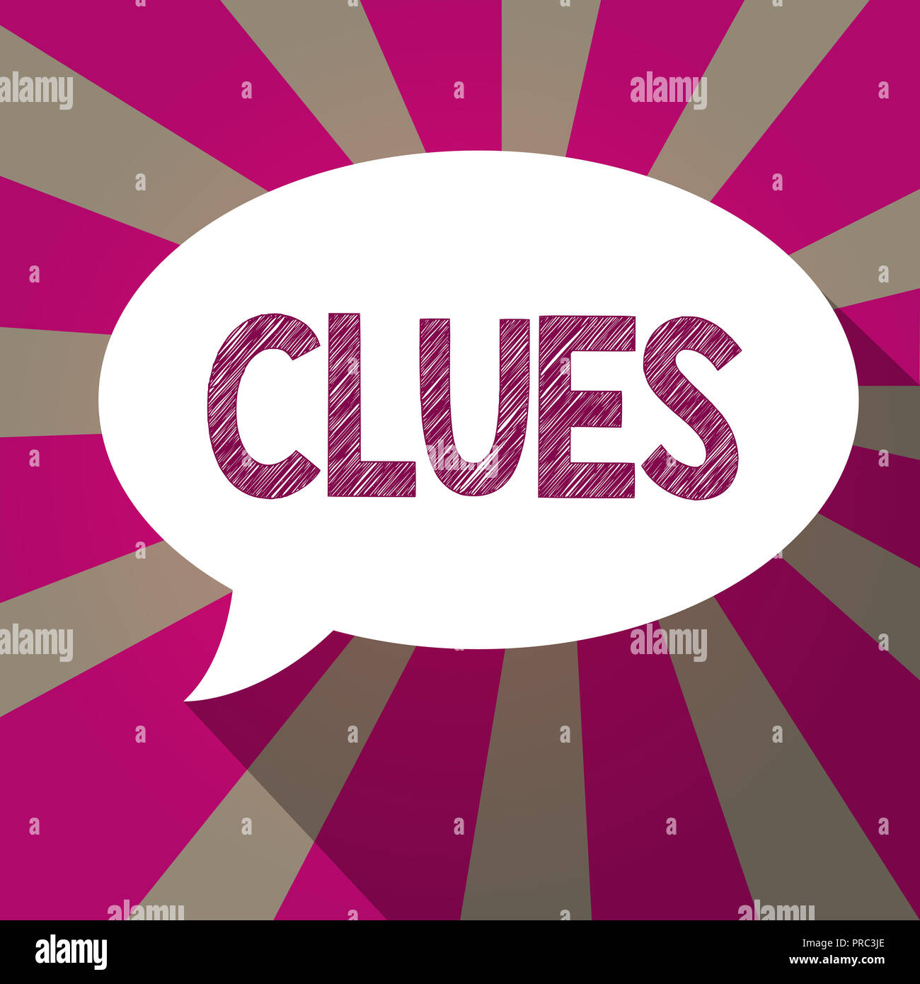 Handwriting text Clues. Concept meaning Piece of evidence information ...